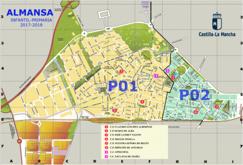 Este es el mapa oficial de las zonas de Almansa para elegir colegio e ...