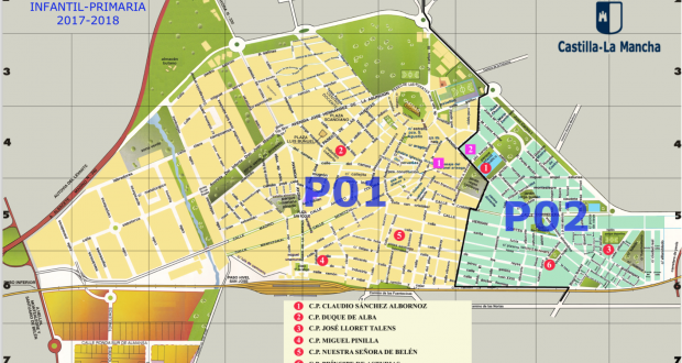 Este es el mapa oficial de las zonas de Almansa para elegir colegio e ...