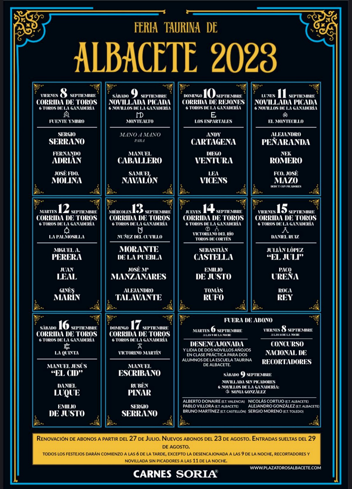 Loas a los carteles de la Feria Taurina de Albacete 2023 y críticas a su gala de presentación ...